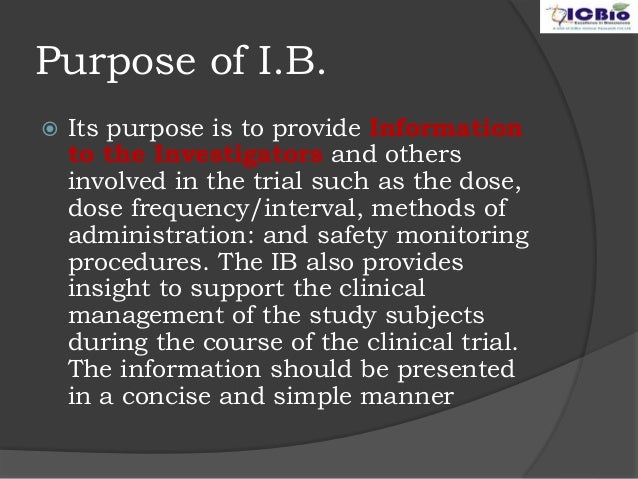 Investigator's brochure