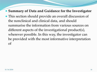 Investigators brochure (M.PHARM) | PDF