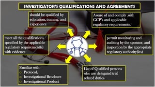 Investigators Responsibilities | PDF | Medical Health