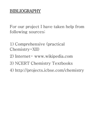 Investigatory chemistry | DOCX