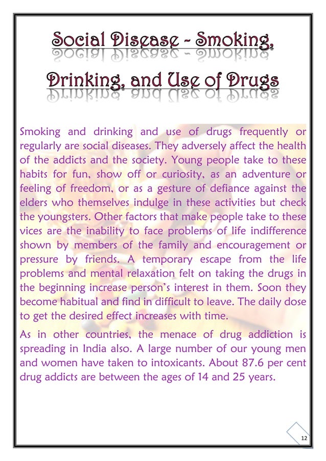 Debesh's Investigatory Project On Drugs Addiction | PDF