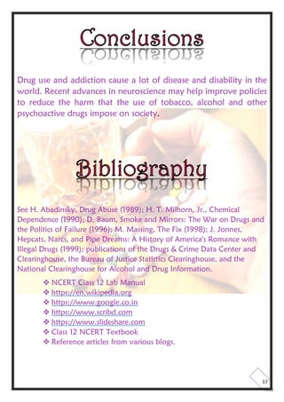 Debesh's Investigatory Project On Drugs Addiction | PDF