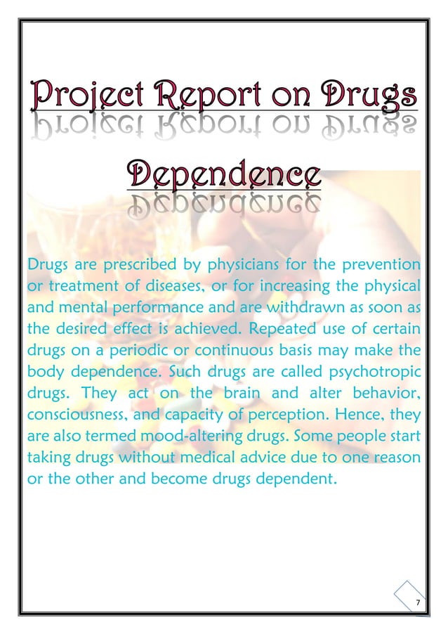 Debesh's Investigatory Project On Drugs Addiction | PDF