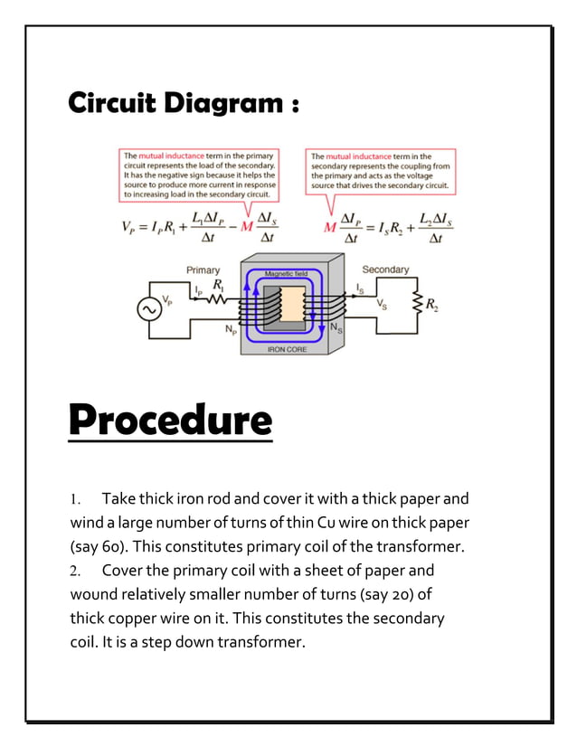 Physics Investigatory Project - Transformer | PDF | Physics | Science