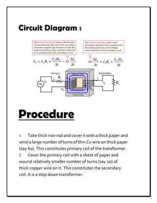 Transformer Physics Project