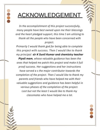 Chemistry project on fatty materials in different soap samples | PDF