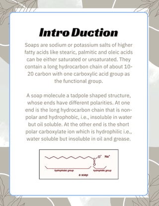 Chemistry project on fatty materials in different soap samples | PDF