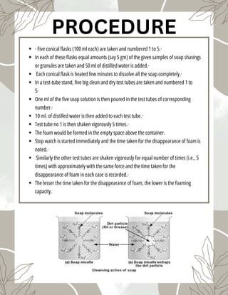 Chemistry project on fatty materials in different soap samples | PDF