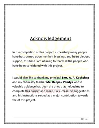 Investigatory Project Chemistry | DOCX