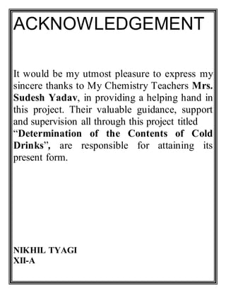 Investigatory project for chemistry | DOCX