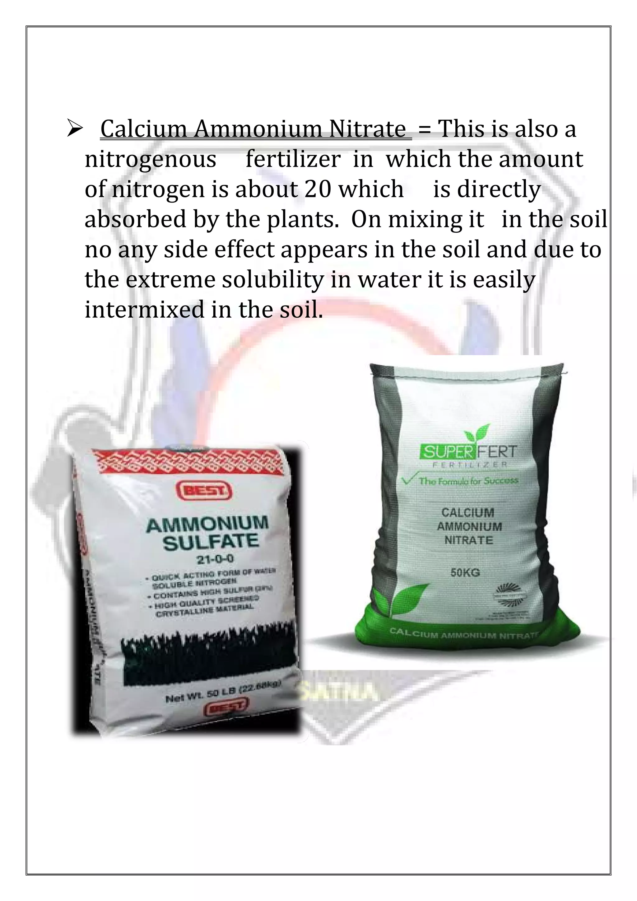 Investigatory project on fertilizer | PDF