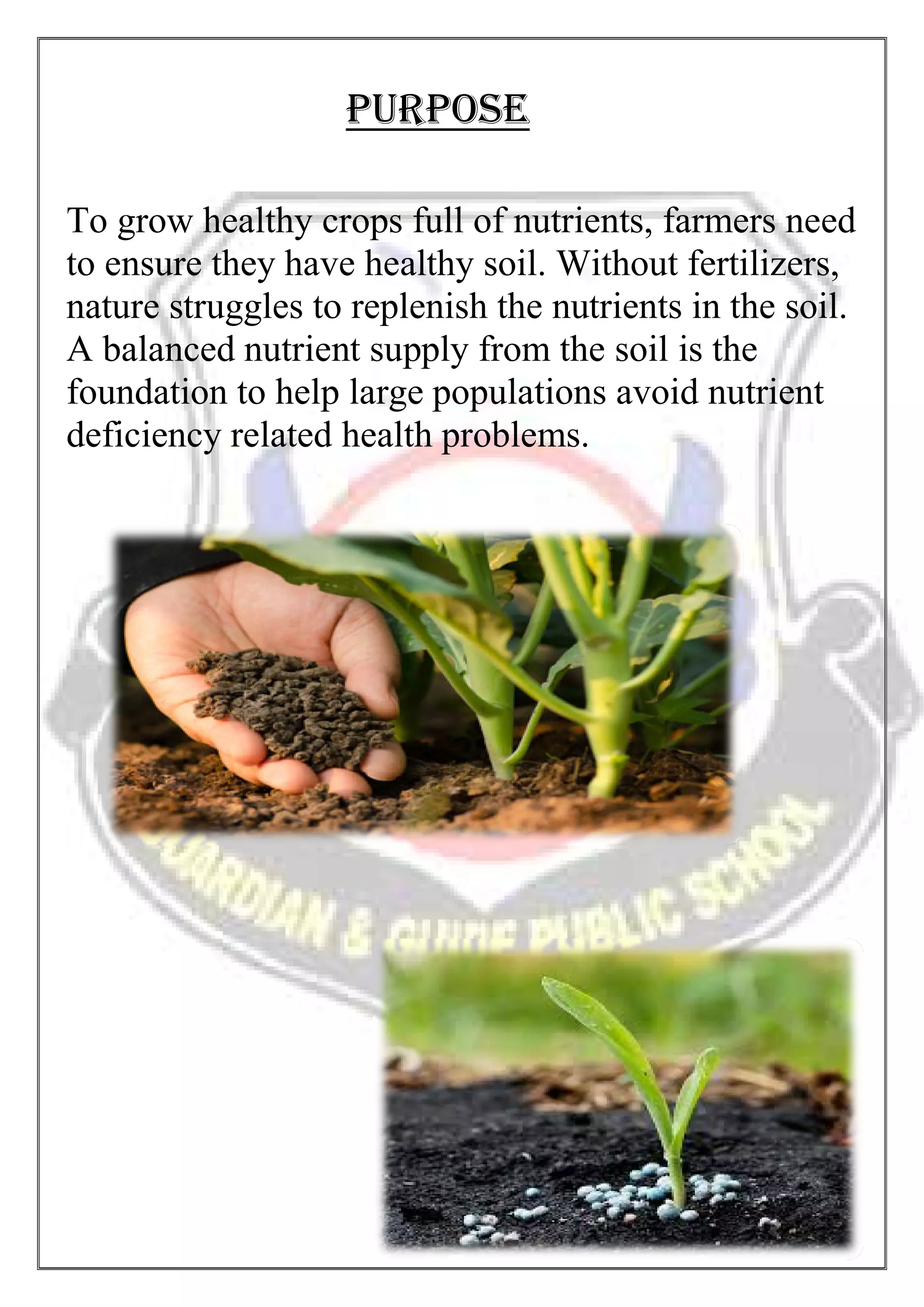 Investigatory project on fertilizer | PDF