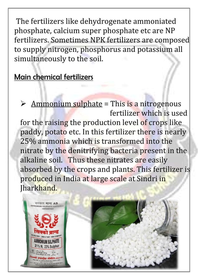 Investigatory project on fertilizer | PDF