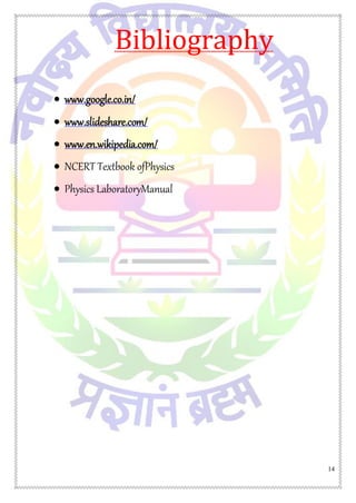 Investigatory project on physics | PDF