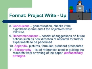 Investigatory project parts | PPT
