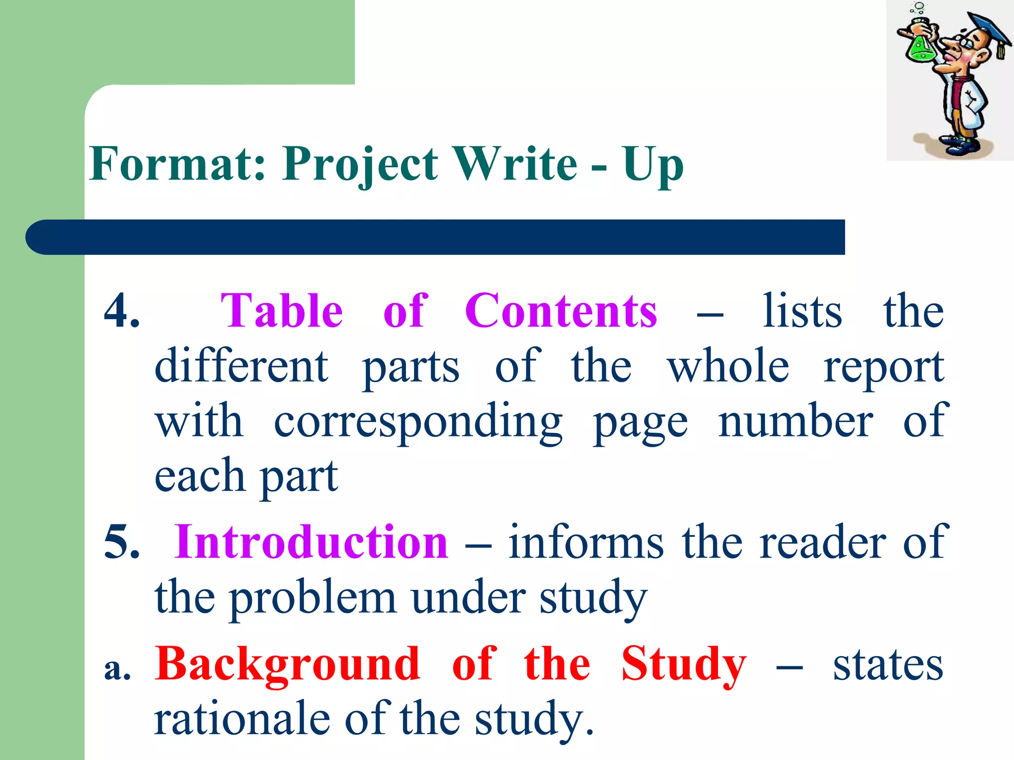 Investigatory project parts | PPT