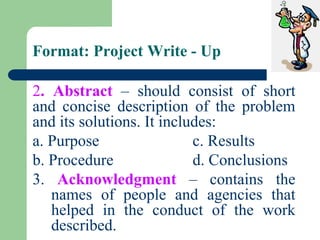 Investigatory project parts | PPT