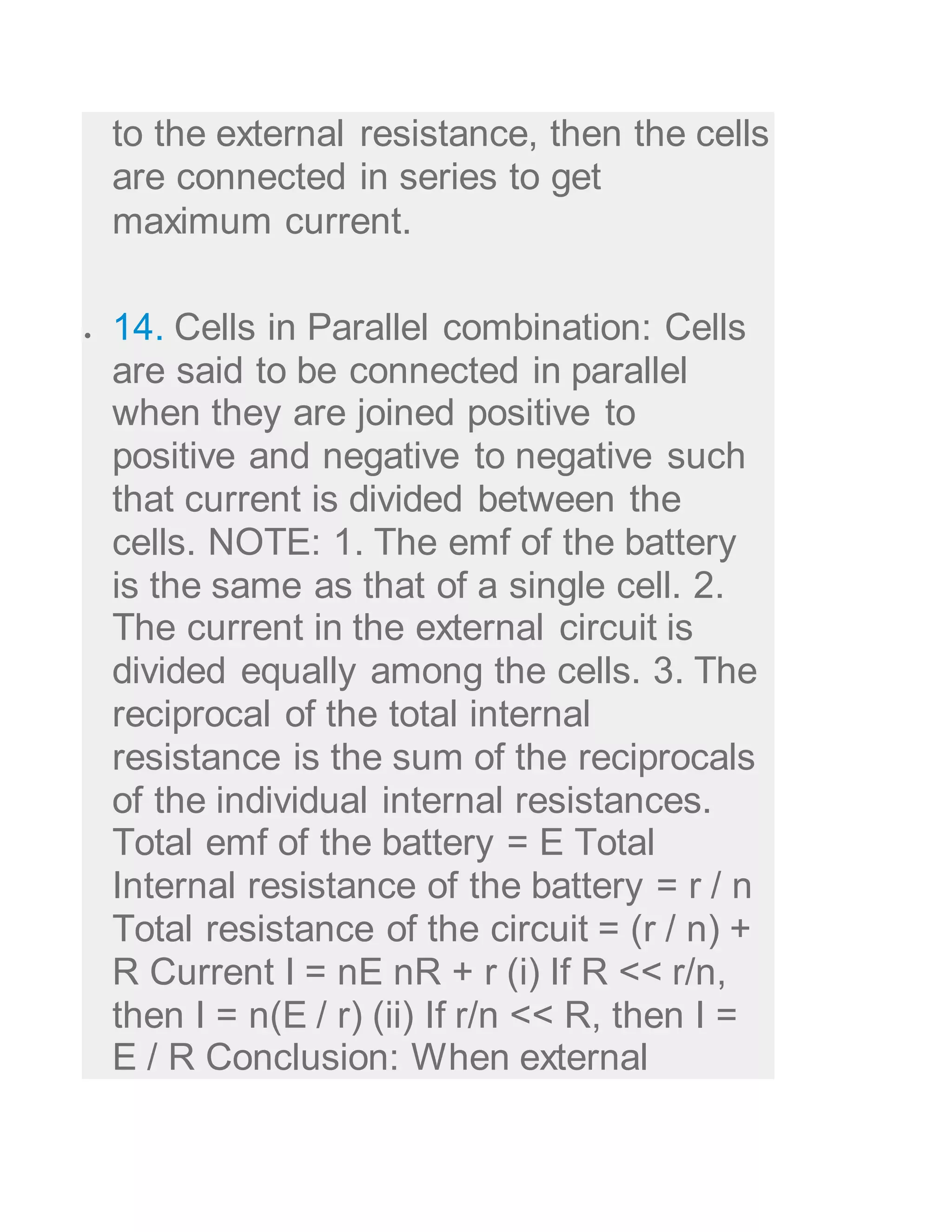 factors affecting internal resistance/emf of the cell | DOCX