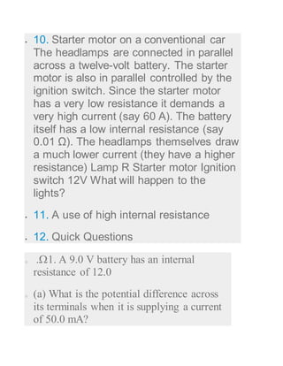 factors affecting internal resistance/emf of the cell | DOCX