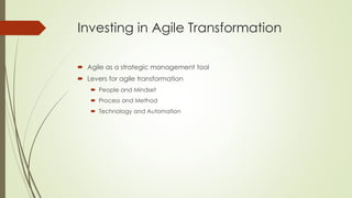 Investing in agile transformation | PDF