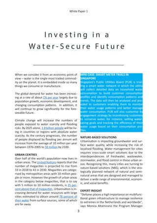 Investing in a water secure future single page | PDF | Water Services ...