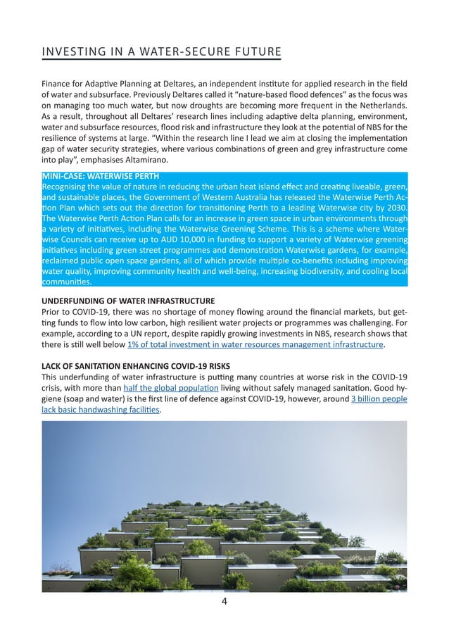 Investing in a water secure future single page | PDF | Water Services ...