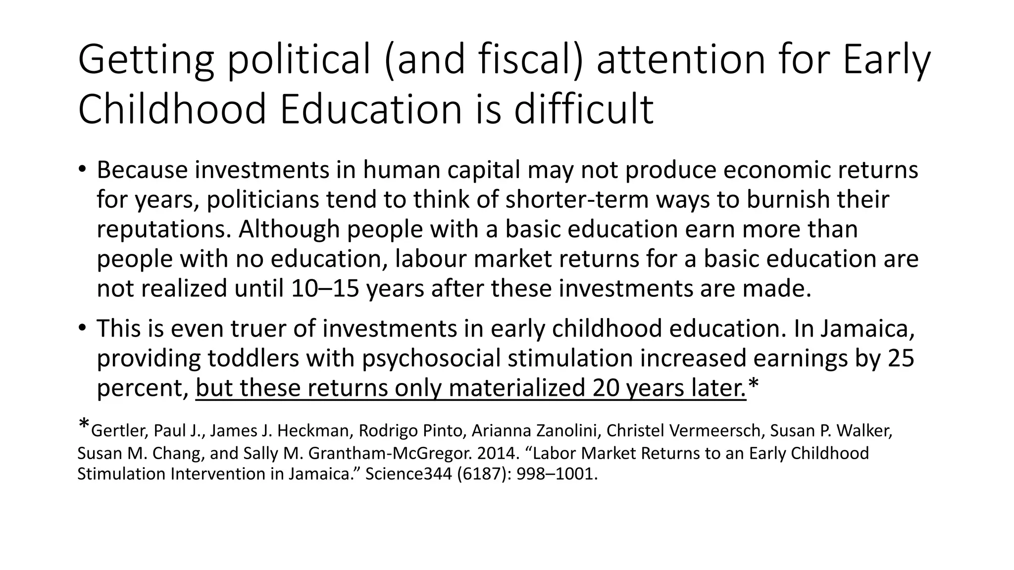 Investing in Early Childhood Education in Bougainville | PPTX