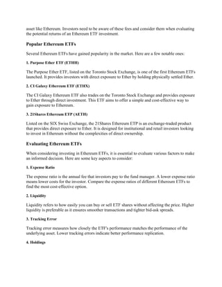 Investing in Ethereum ETFs Benefits and Risk to Know.docx