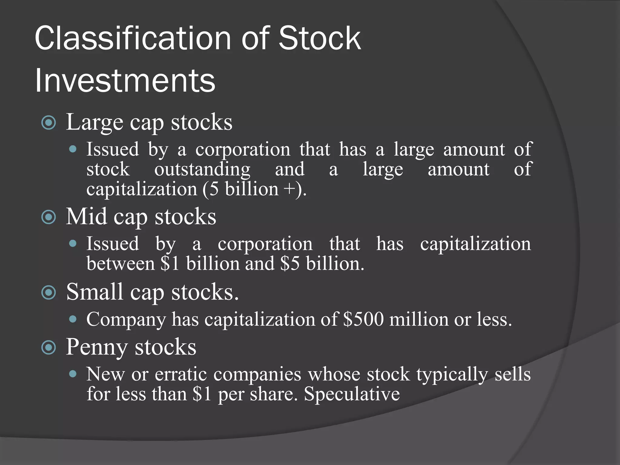 Investing in stocks | PPTX