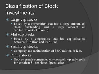 Investing in stocks | PPTX