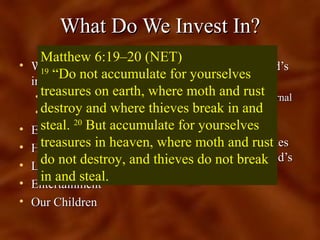 Invest In God's Promises Genesis 22:20-23:20 | PPT
