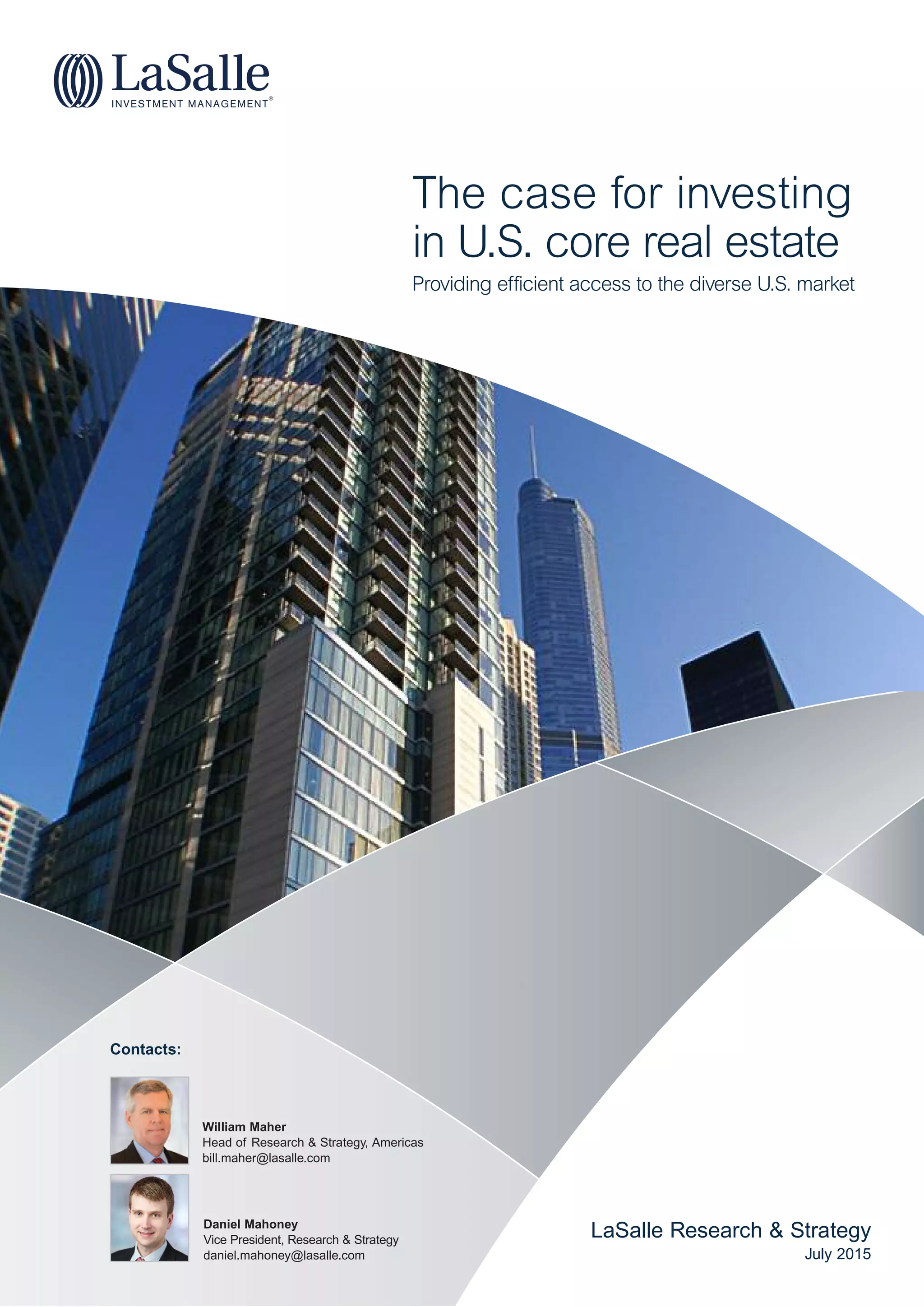 Investing in US core real estate | PDF
