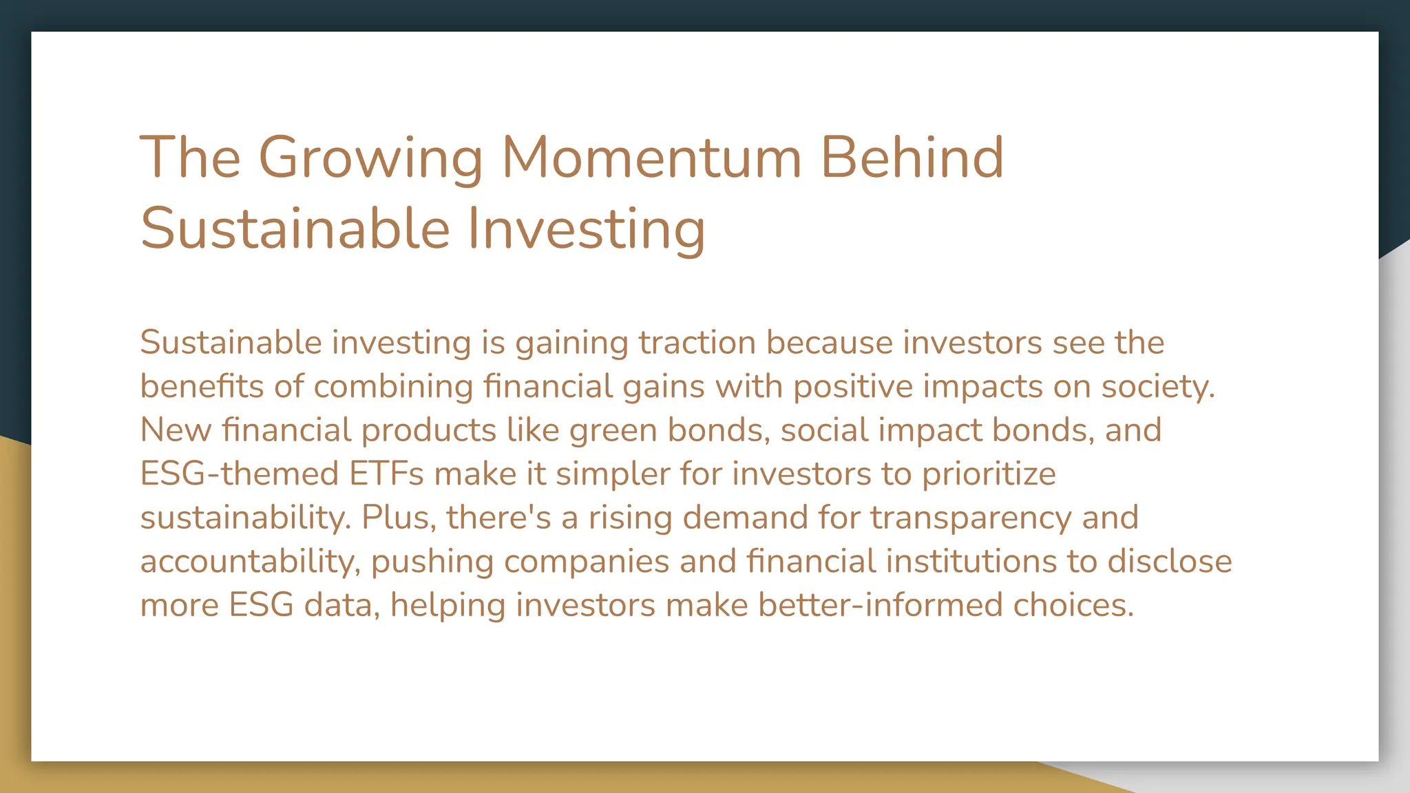 Investing with Purpose: Navigating the Intersection of Finance and ...