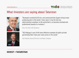 Invest in Tatarstan - General Presentation | PDF