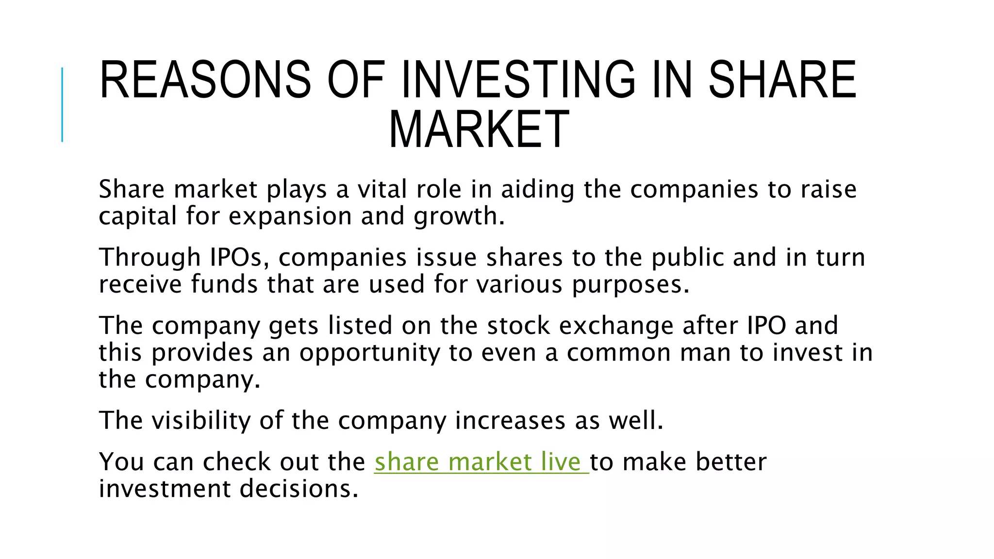 Why invest in Share Market today | PPT