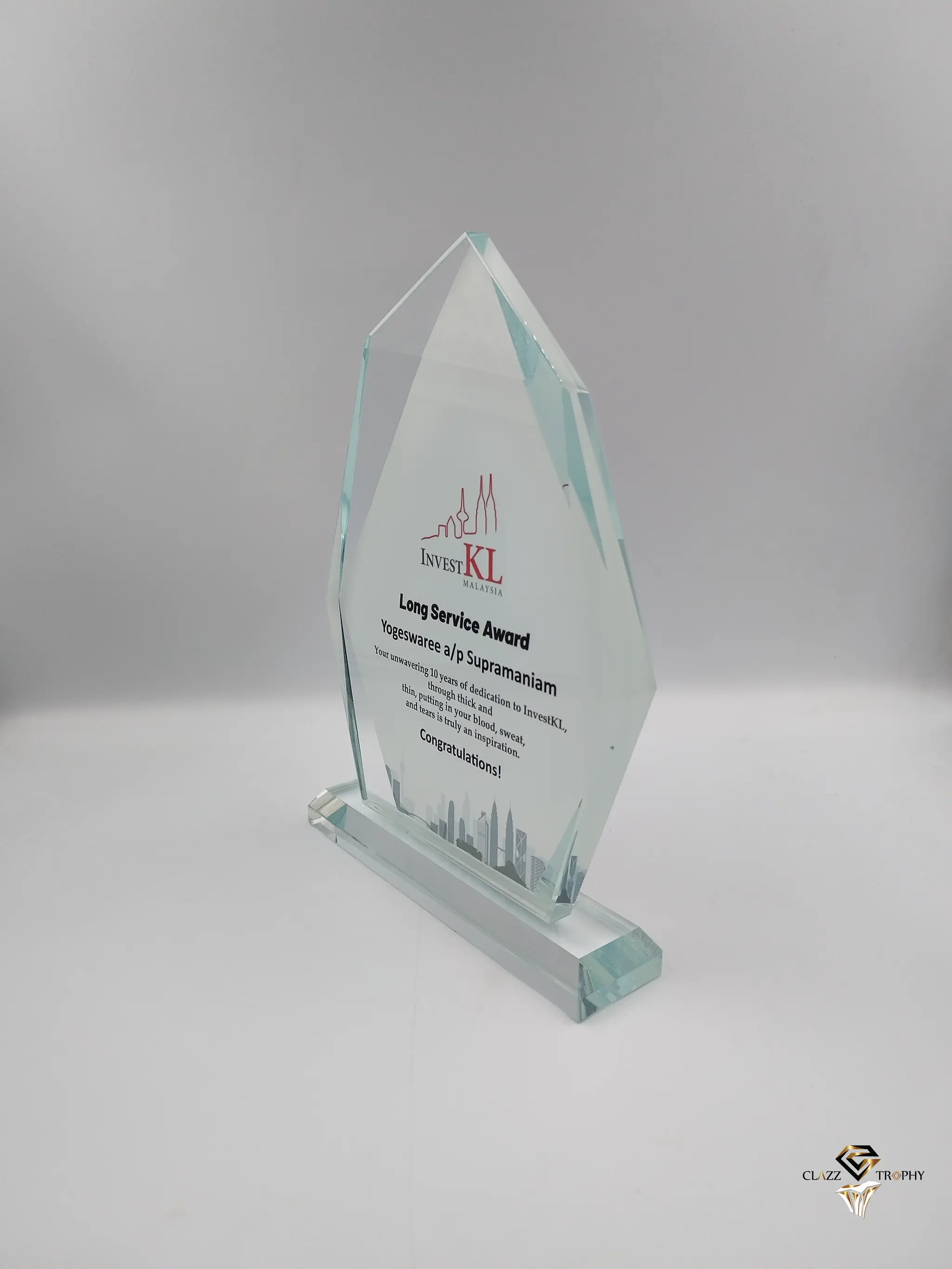 Invest KL Long Service Award by Clazz Trophy Malaysia | #1 Reliable ...