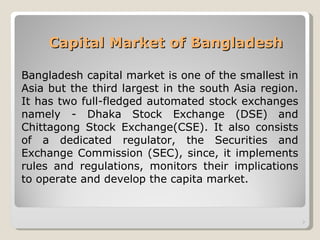 Capital Markets Development in Bangladesh: The Status of Dhaka Stock ...