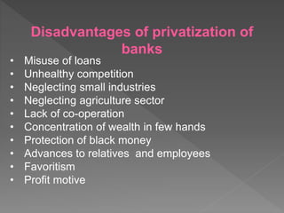 impact of privatization on profitabilty of banks | PPTX