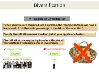 How Diversification leads to reduction in unique risk, and averaging in ...