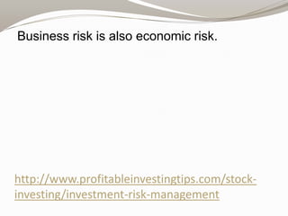 Investment Risk Management | PPTX