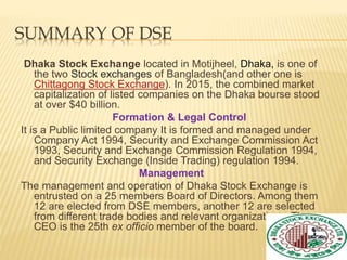 Investment analysis between DSE & NSE | PPTX