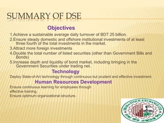 Investment analysis between DSE & NSE | PPTX