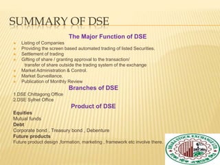 Investment analysis between DSE & NSE | PPTX