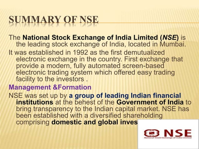 Investment analysis between DSE & NSE | PPTX