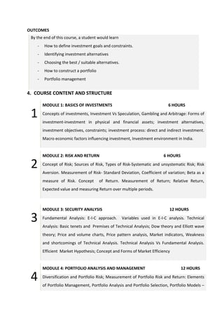 Investment analysis and management | PDF
