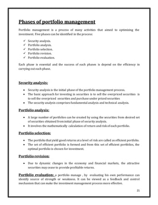Investment analysis and portfolio management | DOCX