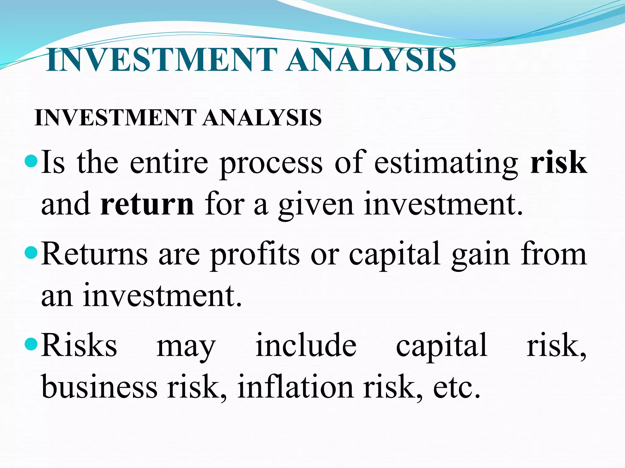 INVESTMENT ANALYSIS AND PORTFOLIO MANAGEMENT (1) 111 (1).pptx | Stocks ...