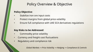 Iron Ore Price Risk Management and UAE Regulatory Hedging Strategy for ...