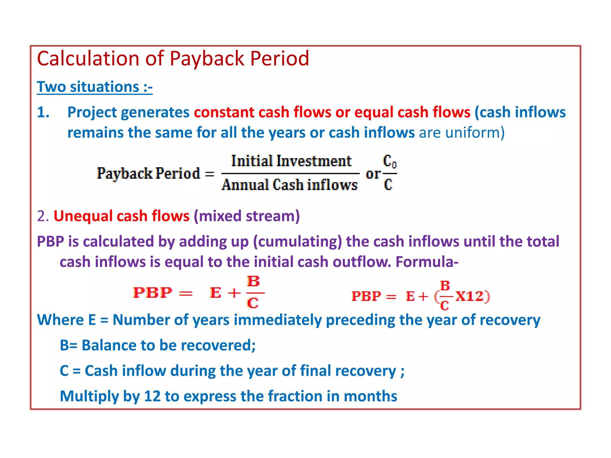 Investment appraisal techniques | PPTX