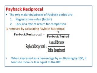 Investment appraisal techniques | PPTX